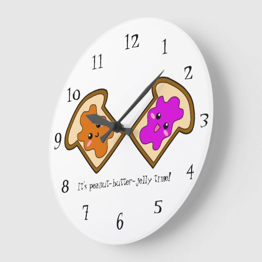 Peanut-butter-jelly Time Wall Clock | Zazzle