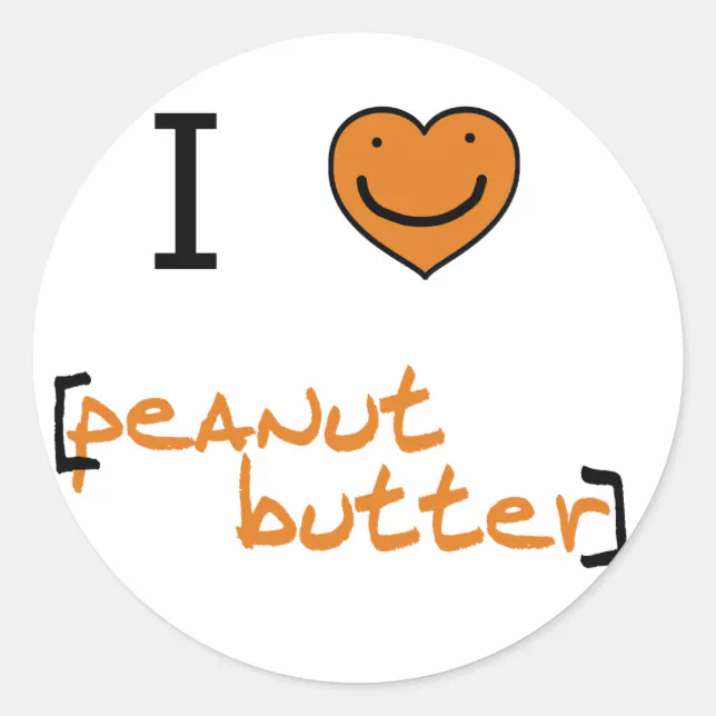 Peanut Butter Sticker | Zazzle