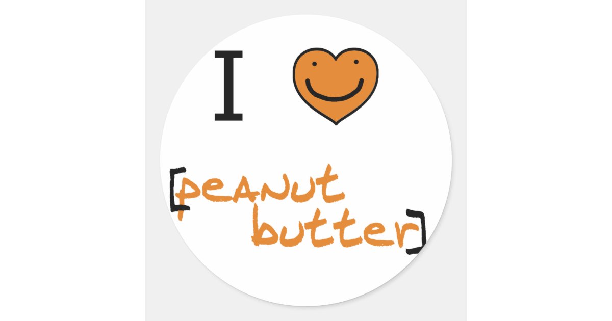 Peanut Butter Sticker | Zazzle
