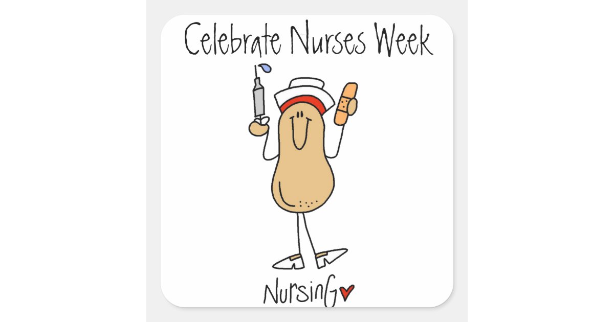 Peanut Celebrate Nurses Week Sticker | Zazzle