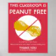 Peanut Free Classroom Sign for School or Daycare | Zazzle
