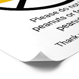 Peanut Free Classroom Sign School No Peanut Symbol | Zazzle