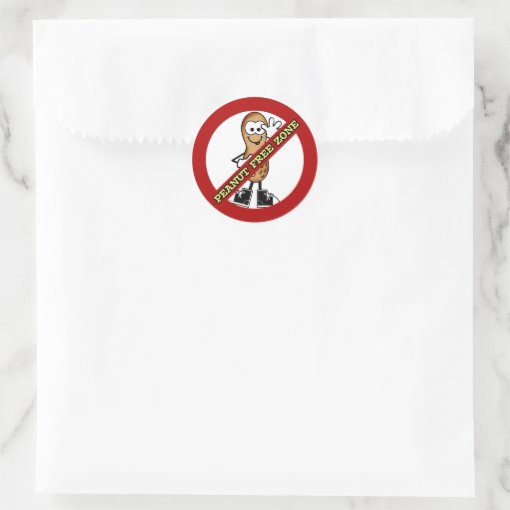 Peanut Free Zone Sticker | Zazzle