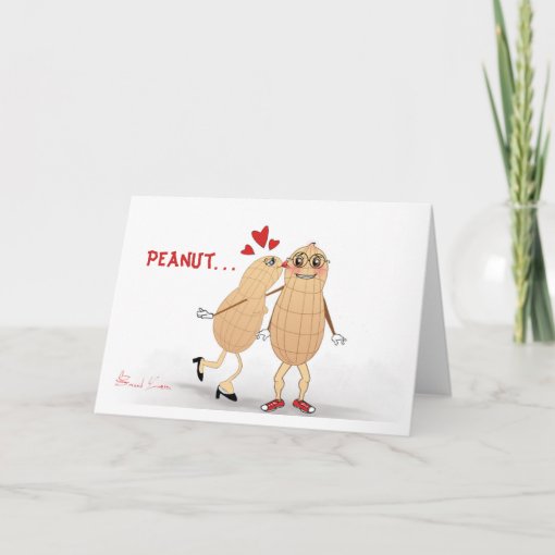 Peanut in Love - Funny greeting card. Holiday Card | Zazzle