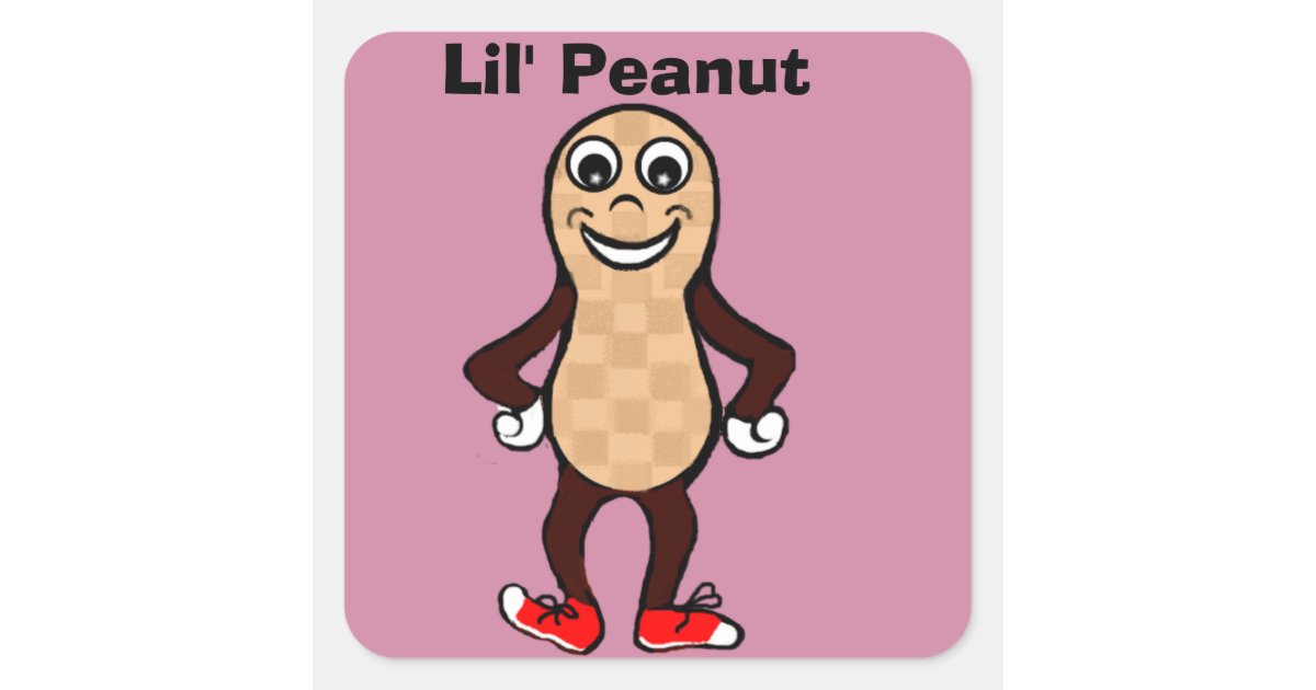 Peanut Little by Emmamm Images Square Sticker | Zazzle