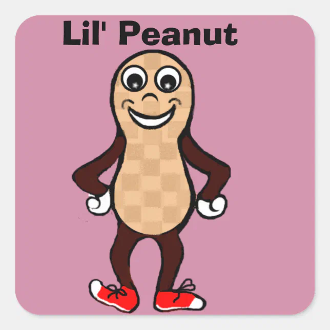 Peanut Little by Emmamm Images Square Sticker | Zazzle