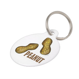 Peanut Personalized Ballpark Peanuts Nuts Foodie Pet ID Tag | Zazzle