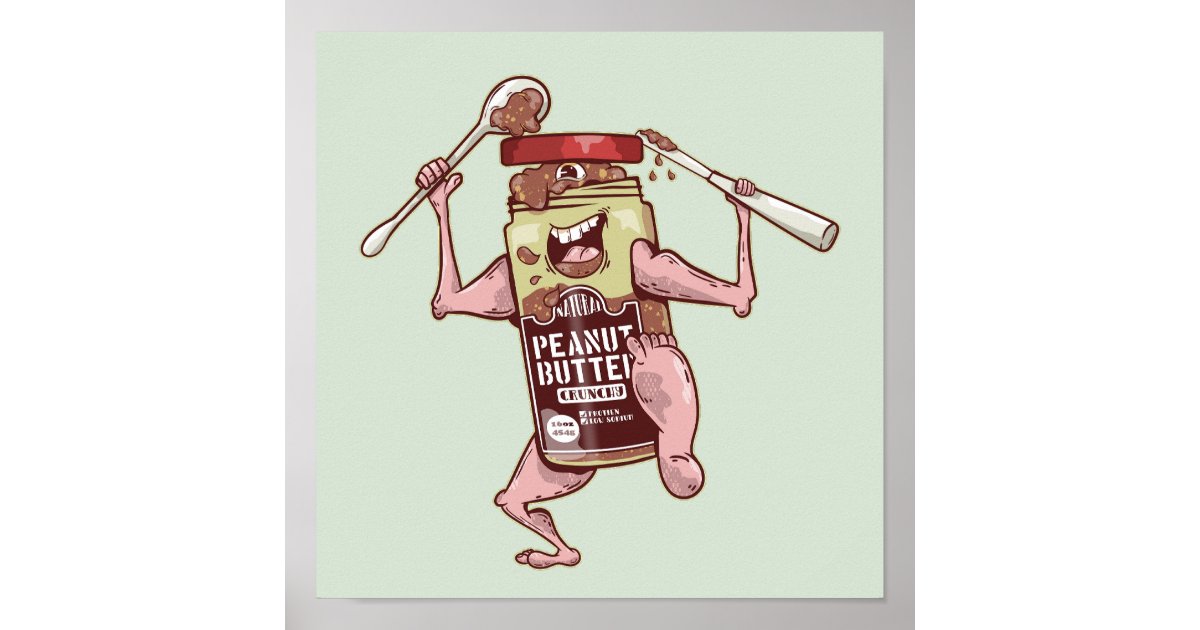 Peanut Putter Monster Poster | Zazzle