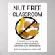 Peanut & Tree Nut Free Classroom School Sign | Zazzle
