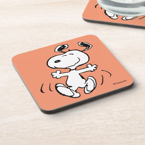 Peanuts | A Snoopy Happy Dance Beverage Coaster | Zazzle