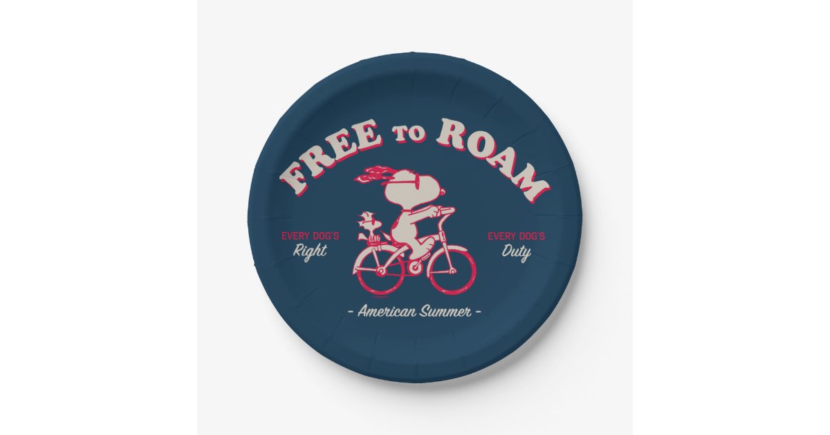 Peanuts | American Summer Free To Roam Paper Plates | Zazzle