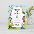 Peanuts Character Fun Birthday Collage Invitation | Zazzle