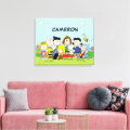 Peanuts | Charlie Brown and Gang | Add Your Name Canvas Print | Zazzle