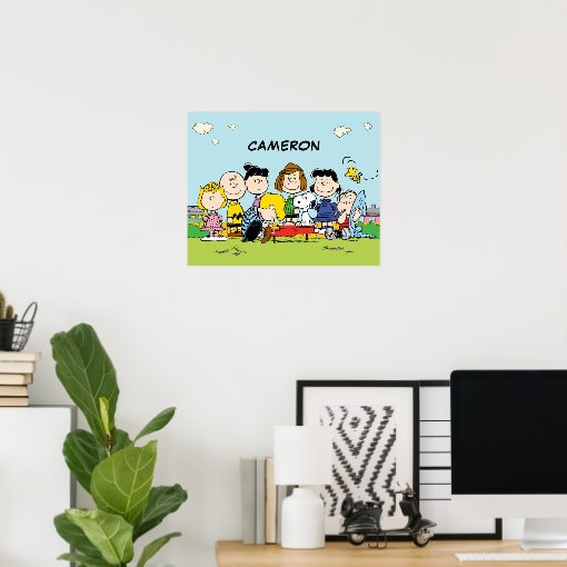 Peanuts | Charlie Brown and Gang | Add Your Name Poster | Zazzle