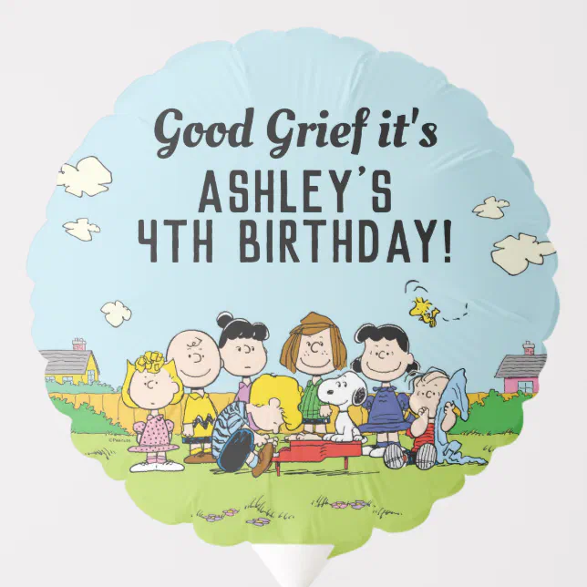Peanuts | Charlie Brown and Gang Birthday Balloon | Zazzle