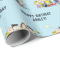 Peanuts | Charlie Brown and Gang Birthday Wrapping Paper | Zazzle