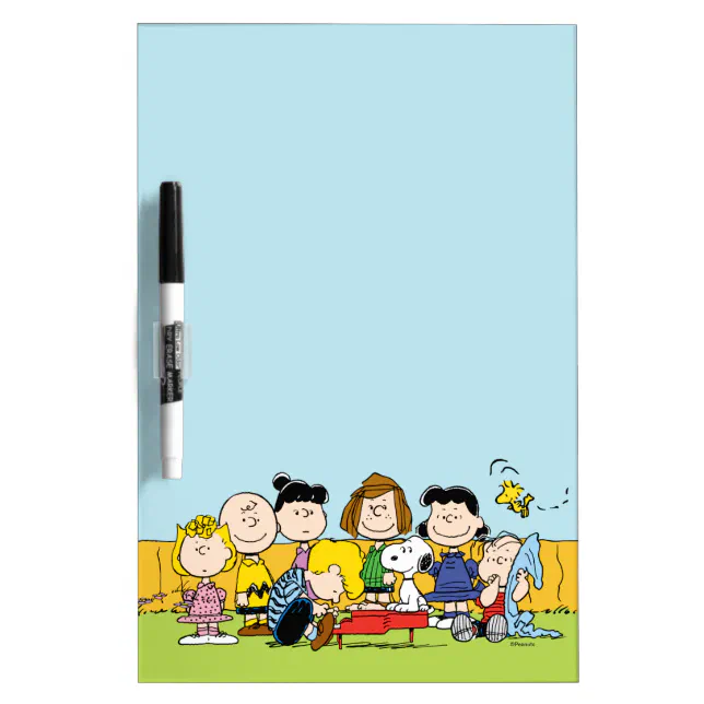 Peanuts | Charlie Brown and Gang Dry Erase Board | Zazzle