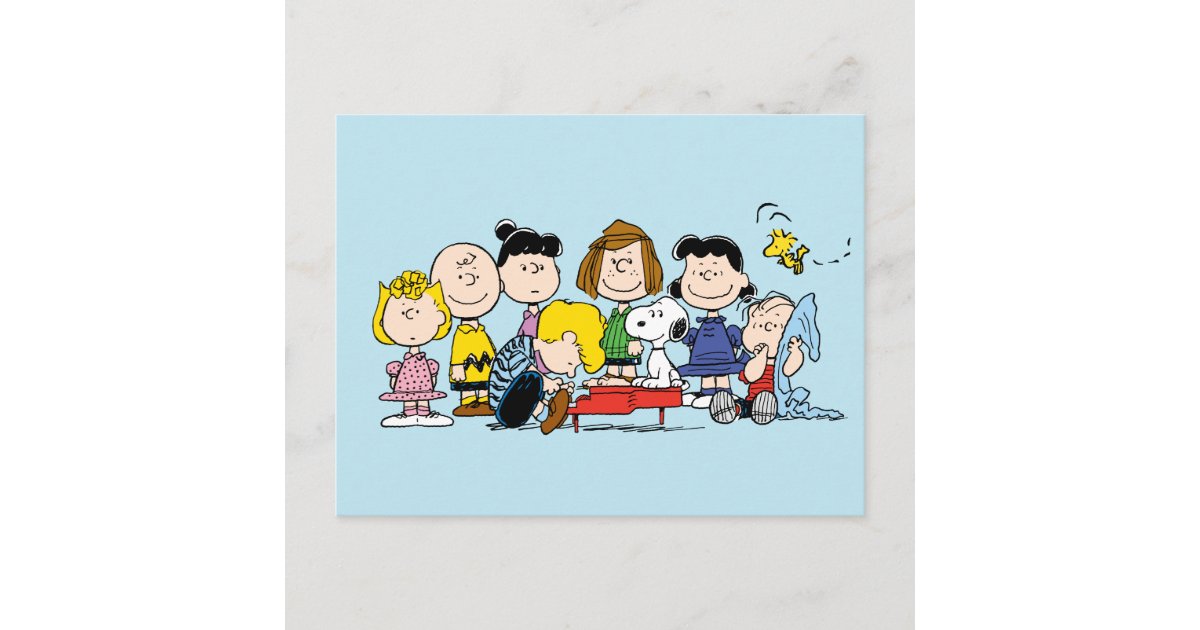 Peanuts | Charlie Brown and Gang Postcard | Zazzle