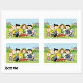 Peanuts | Charlie Brown and Gang Rectangular Sticker | Zazzle
