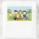Peanuts | Charlie Brown and Gang Rectangular Sticker | Zazzle
