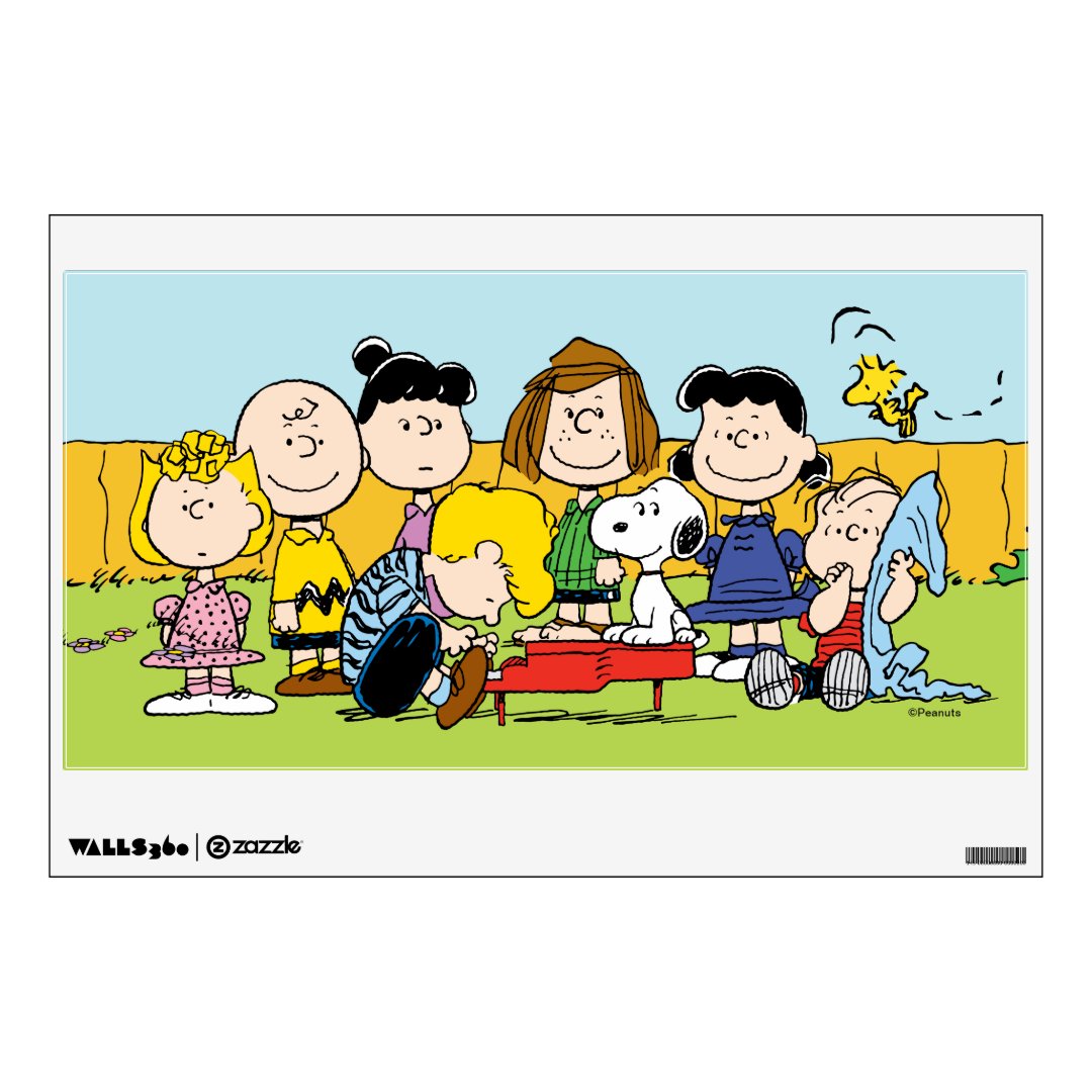 Peanuts | Charlie Brown and Gang Wall Decal | Zazzle