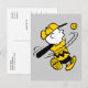 Peanuts | Charlie Brown at Bat Postcard | Zazzle