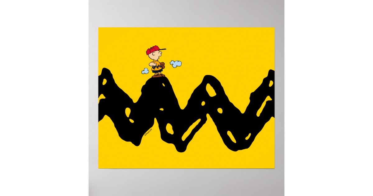 Peanuts | Charlie Brown Baseball Poster | Zazzle