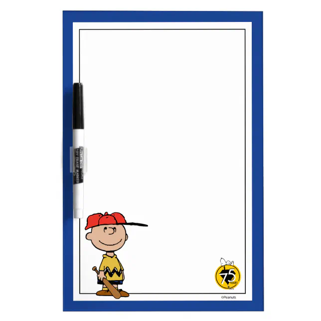 Peanuts | Charlie Brown Baseball Smile Dry Erase Board | Zazzle