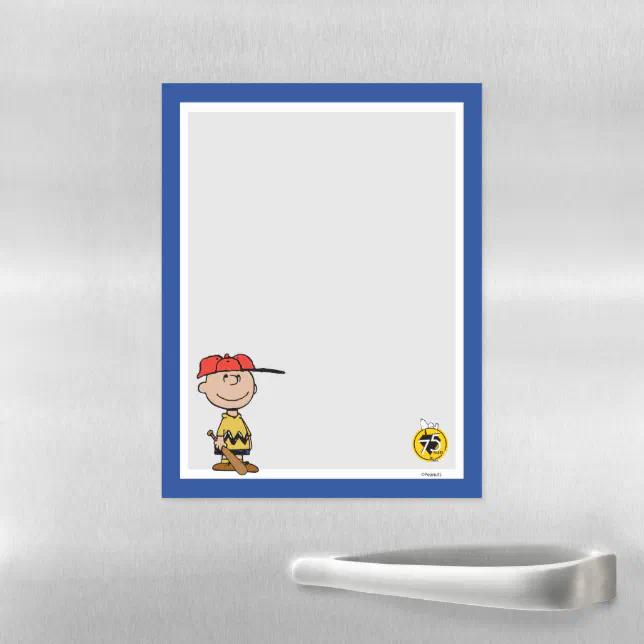 Peanuts | Charlie Brown Baseball Smile Magnetic Dry Erase Sheet | Zazzle