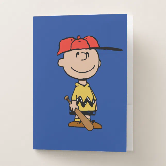 Peanuts | Charlie Brown Baseball Smile Pocket Folder | Zazzle