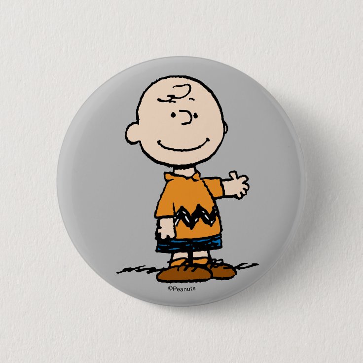 Peanuts | Charlie Brown Button | Zazzle