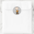 Peanuts | Charlie Brown Classic Round Sticker | Zazzle