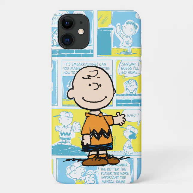 Peanuts | Charlie Brown Comic Pattern Case-Mate iPhone Case | Zazzle