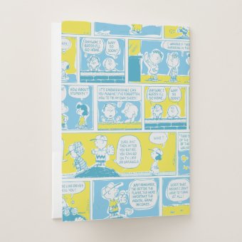 Peanuts | Charlie Brown Comic Pattern Pocket Folder | Zazzle
