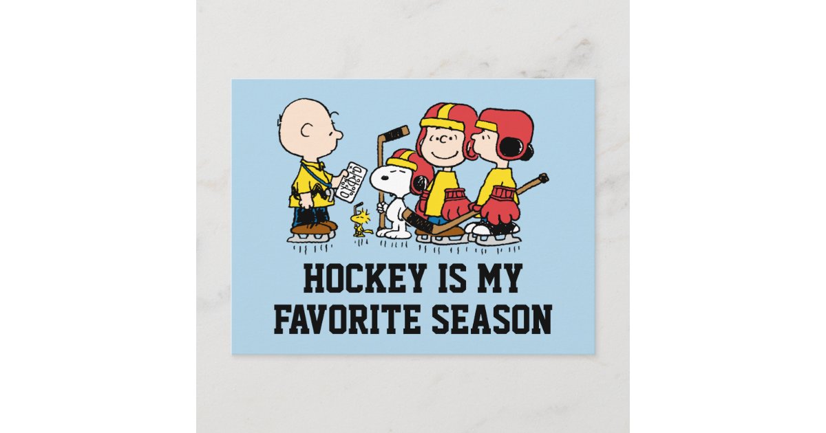 Peanuts | Charlie Brown Hockey Coach Postcard | Zazzle