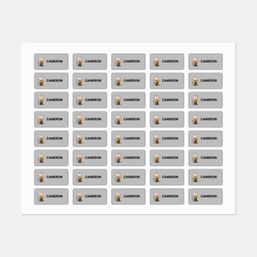 Peanuts | Charlie Brown Kids' Labels | Zazzle