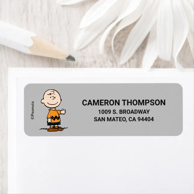 Peanuts | Charlie Brown Label | Zazzle