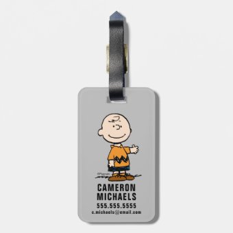 Peanuts | Charlie Brown Luggage Tag | Zazzle