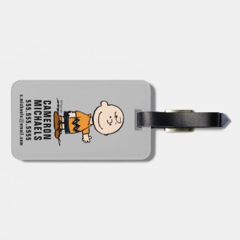 Peanuts | Charlie Brown Luggage Tag | Zazzle