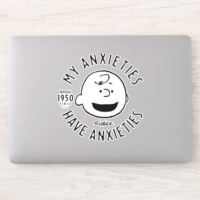 Peanuts | Charlie Brown Nervous Since 1950 Sticker | Zazzle