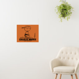 Peanuts | Charlie Brown Playing Ball Foam Board | Zazzle
