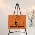 Peanuts | Charlie Brown Playing Ball Foam Board | Zazzle