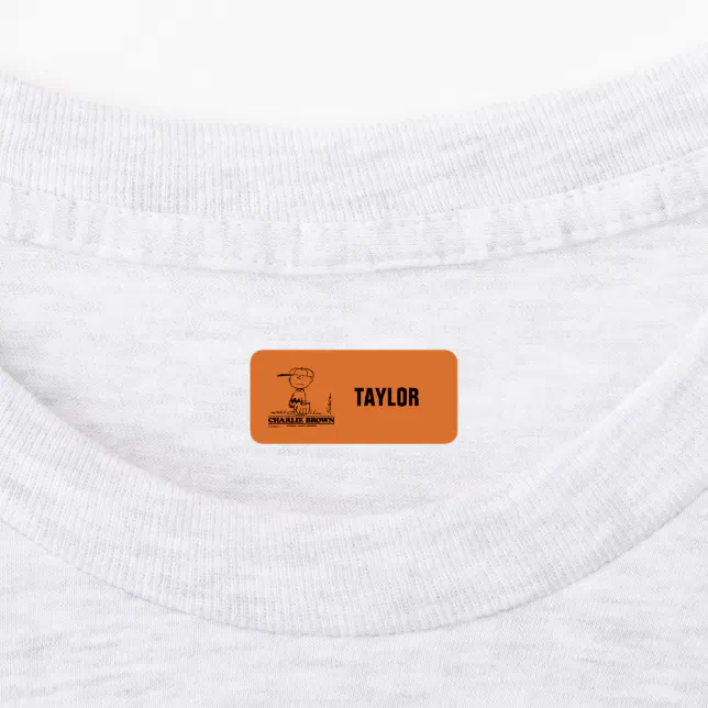 Peanuts | Charlie Brown Playing Ball Kids' Labels | Zazzle