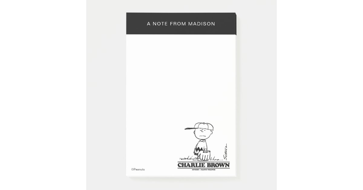 Peanuts | Charlie Brown Playing Ball Post-it Notes | Zazzle
