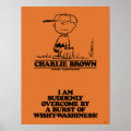Peanuts | Charlie Brown Playing Ball Poster | Zazzle