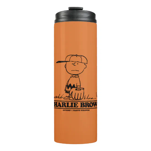 Peanuts | Charlie Brown Playing Ball Thermal Tumbler | Zazzle