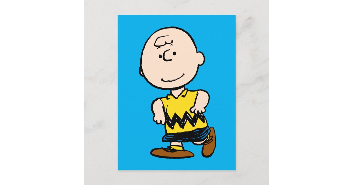 Peanuts | Charlie Brown Portrait Postcard | Zazzle