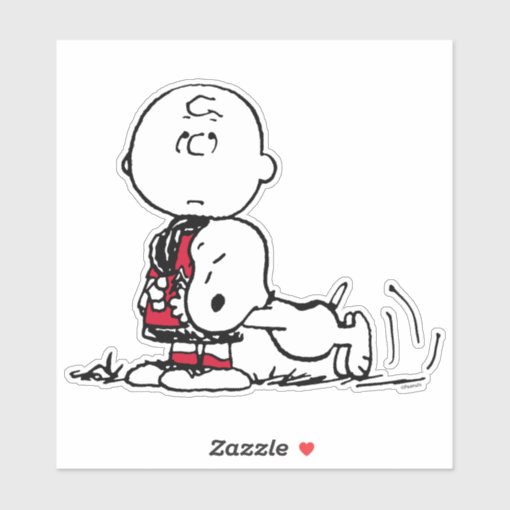 PEANUTS | Charlie Brown & Snoopy Sticker | Zazzle