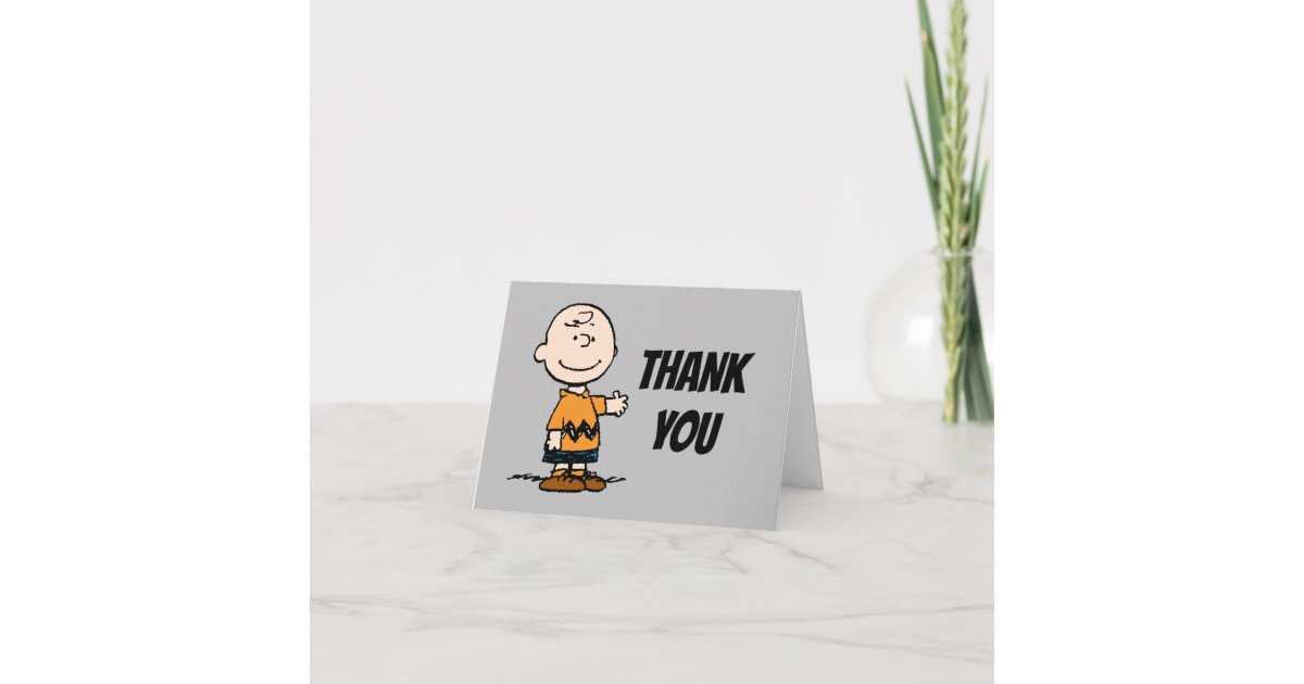 Peanuts | Charlie Brown Thank You Card | Zazzle