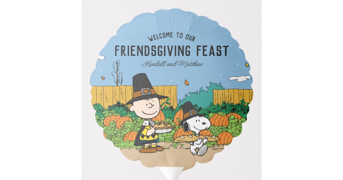 Peanuts | Charlie Brown Thanksgiving Add Your Name Balloon | Zazzle